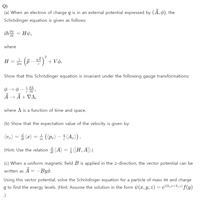 Solved Qq is in an ﻿external potential expressed | Chegg.com