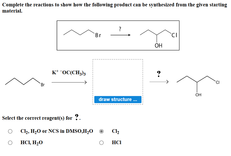 Solved Complete the reactions to show how the following | Chegg.com