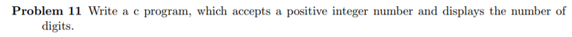Solved Problem 11 Write a c program, which accepts a | Chegg.com