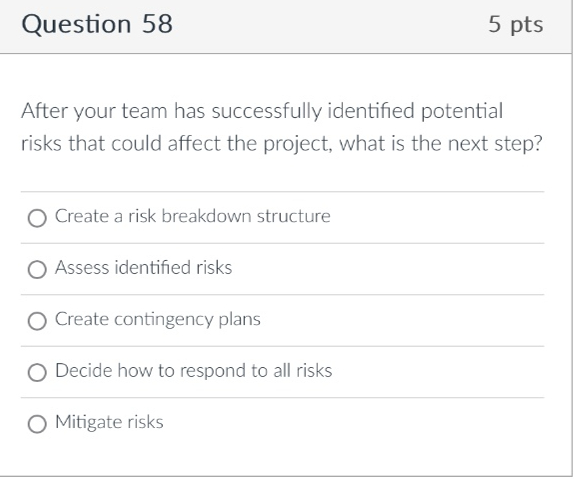 Solved Question 58After your team has successfully | Chegg.com