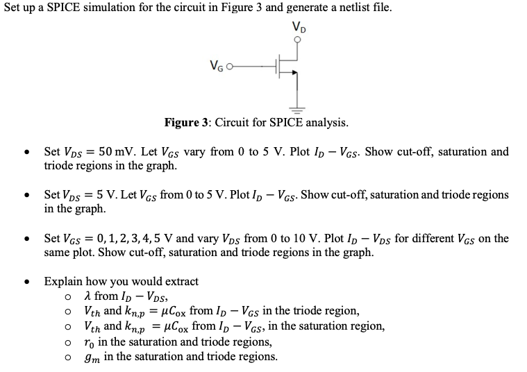 Solved Set up a SPICE simulation for the circuit in Figure 3 | Chegg.com