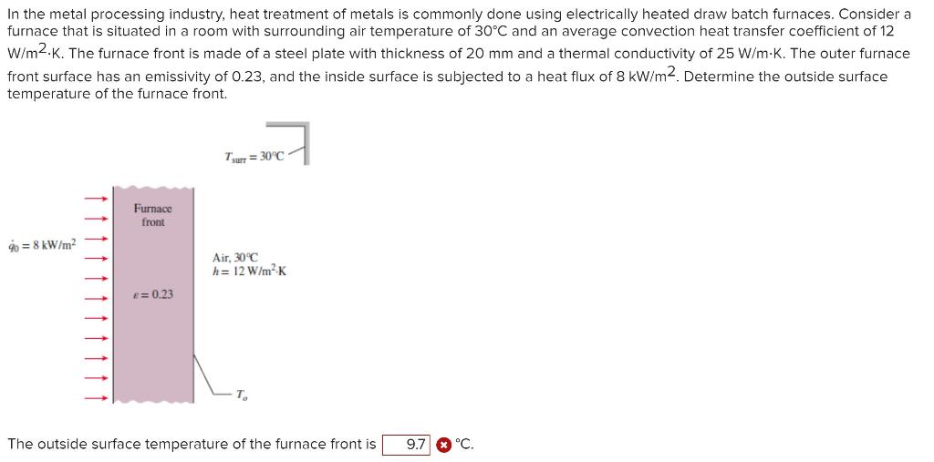 Solved In the metal processing industry, heat treatment of | Chegg.com