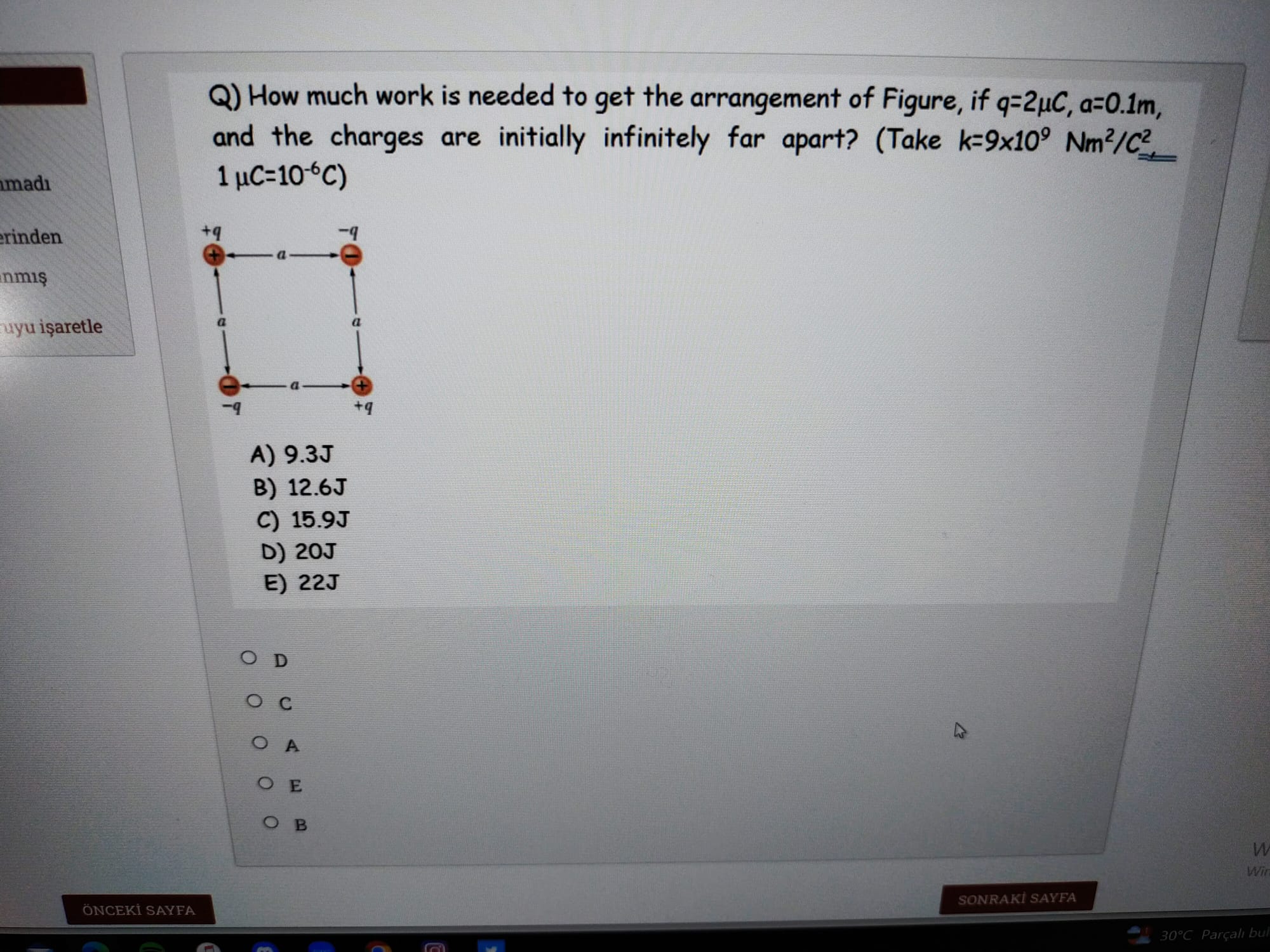 Solved Q) How much work is needed to get the arrangement of | Chegg.com