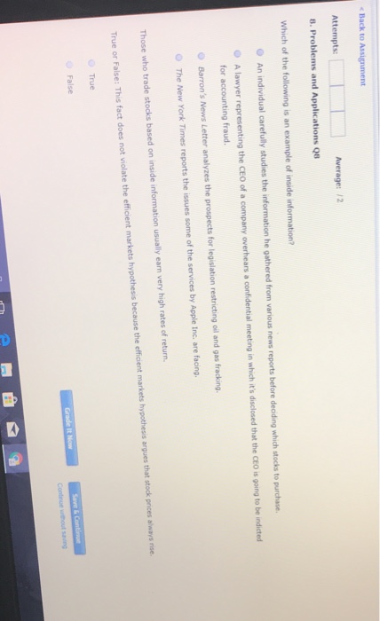 Solved Attempts: Average: I2 8. Problems and Applications 8 | Chegg.com