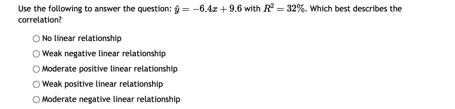 Solved Use the following to answer the question: | Chegg.com