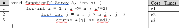 Solved a) Find the time complexity line by line. Please | Chegg.com