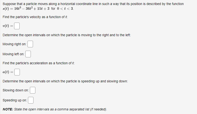 Solved Suppose that a particle moves along a horizontal | Chegg.com