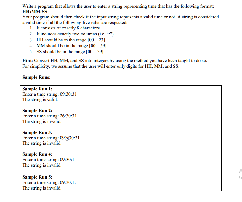 Solved Write a program that allows the user to enter a | Chegg.com