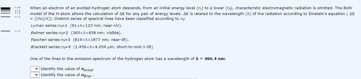 Solved When An Electron Of An Excited Hydrogen Atom