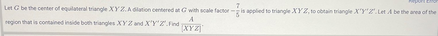 Solved Let G ﻿be the center of equilateral triangle xYZ. ﻿A | Chegg.com