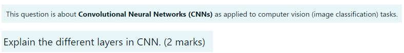 Solved This question is about Convolutional Neural Networks | Chegg.com