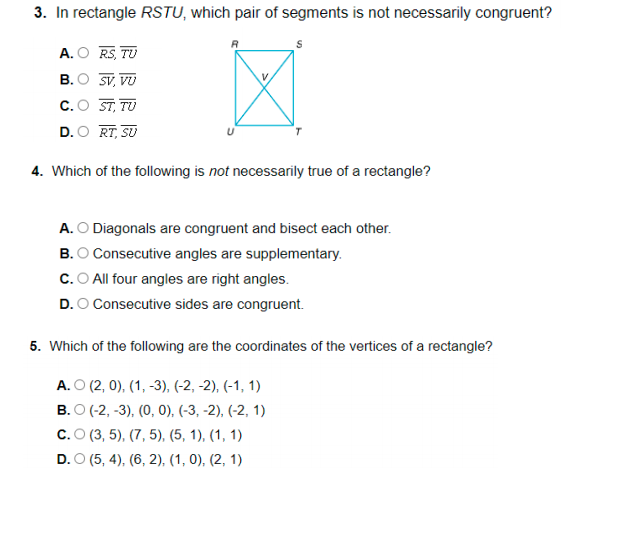 Solved 3. In rectangle RSTU, which pair of segments is not | Chegg.com
