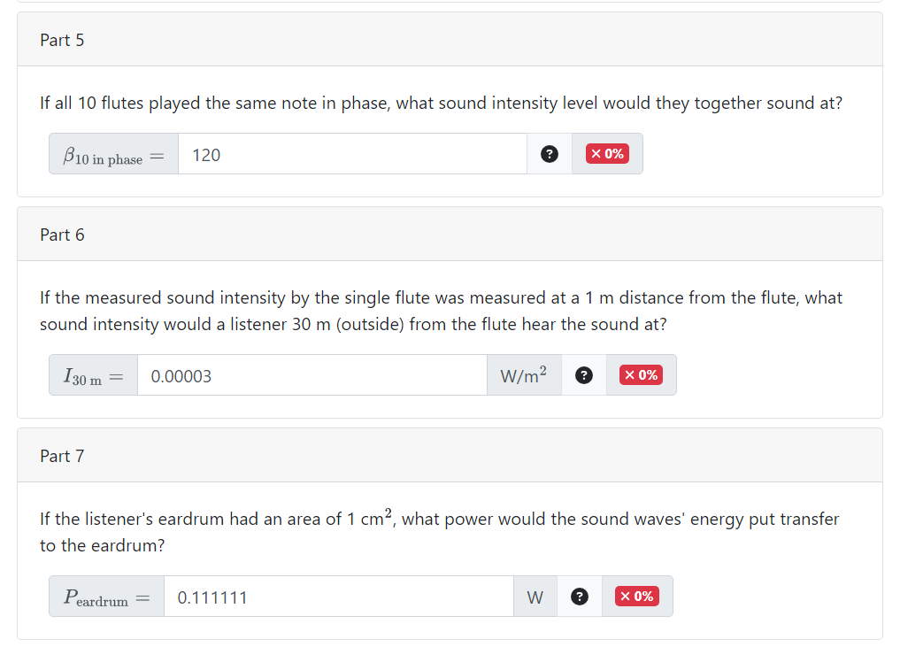 Solved If one flute makes a sound of sound intensity level | Chegg.com