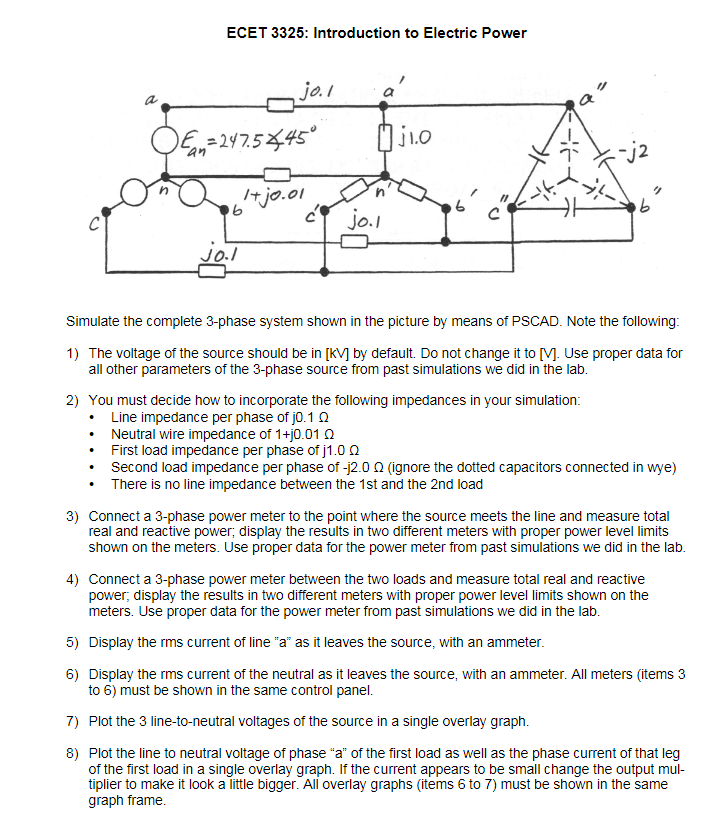 Solved ECET 3325: Introduction to Electric PowerSimulate the | Chegg.com
