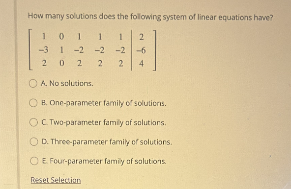 Solved How many solutions does the following system of | Chegg.com