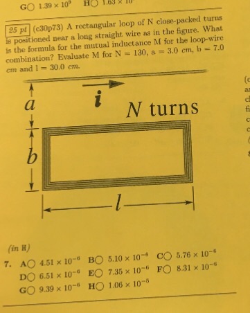Solved A rectangular loop of N close-packed turns is | Chegg.com