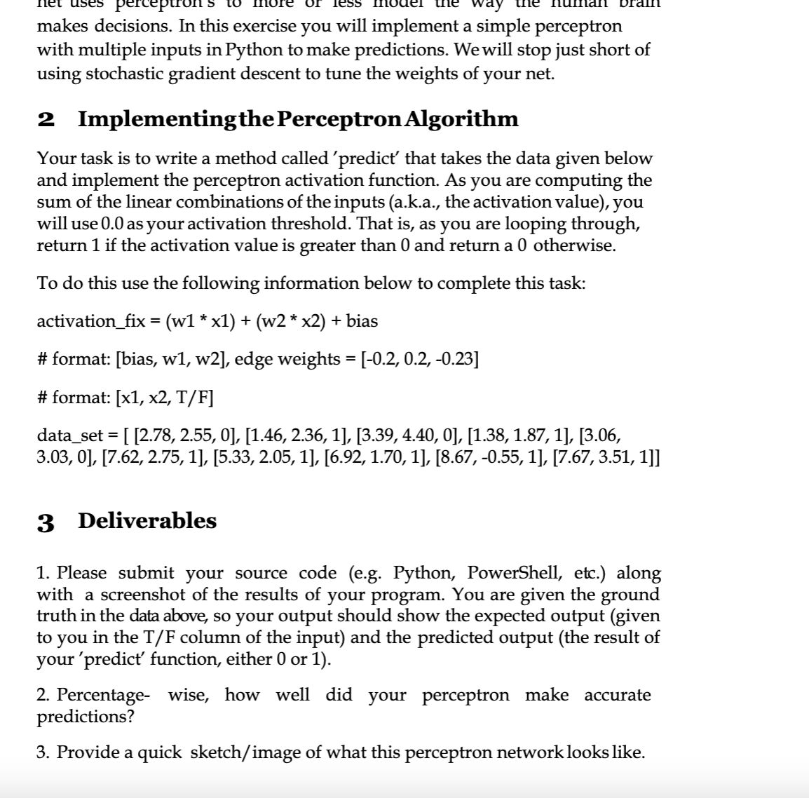 Solved makes decisions. In this exercise you will implement | Chegg.com