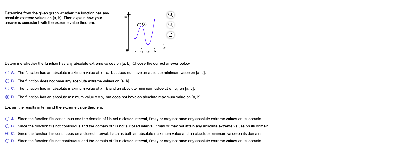 Solved Determine from the given graph whether the function | Chegg.com