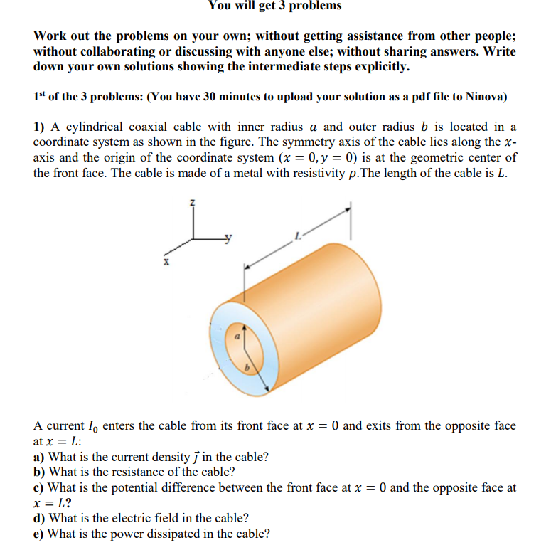 Solved You will get 3 problems Work out the problems on your | Chegg.com