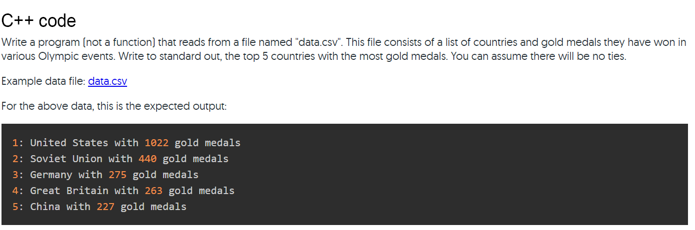 Solved C++ code Write a program (not a function) that reads | Chegg.com