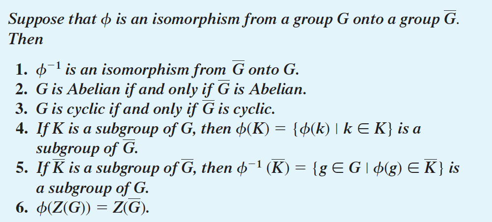 Solved Suppose that ° is an isomorphism from a group G onto | Chegg.com