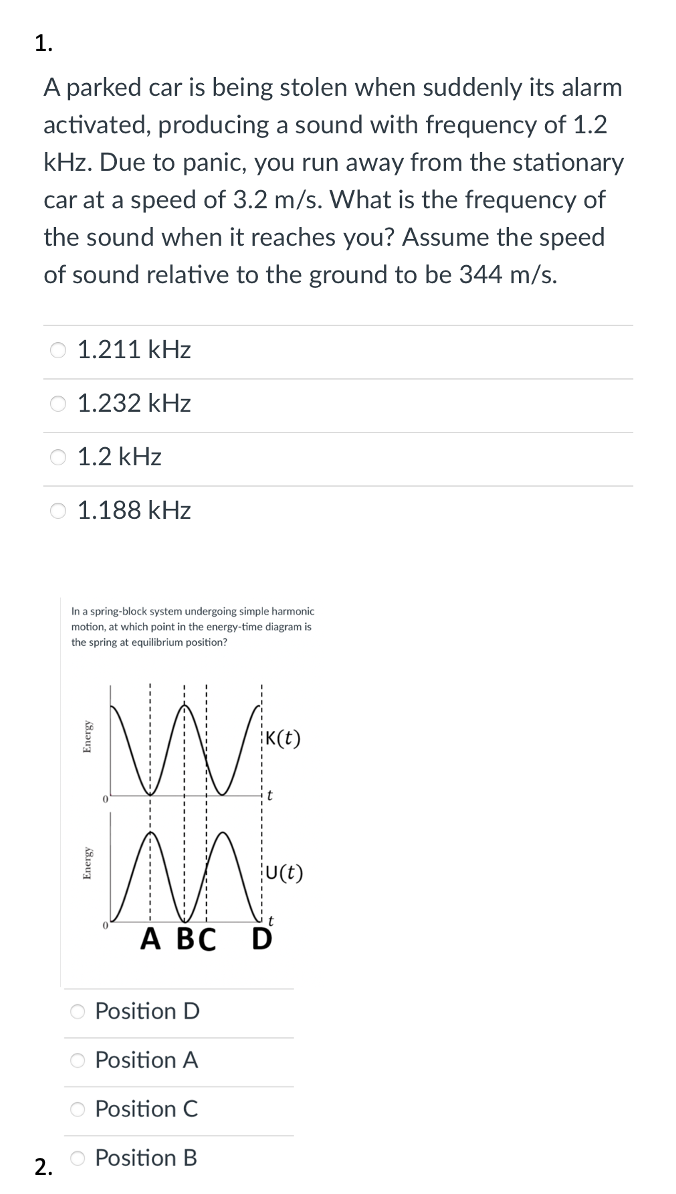 Solved 1. A parked car is being stolen when suddenly its | Chegg.com