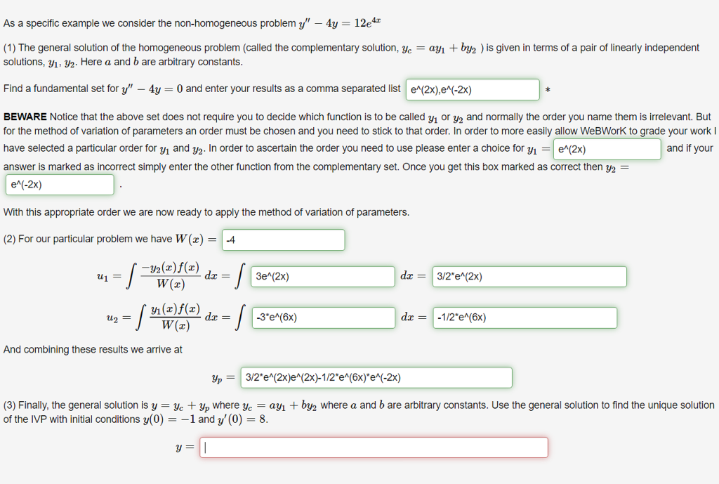 Solved As a specific example we consider the non-homogeneous | Chegg.com