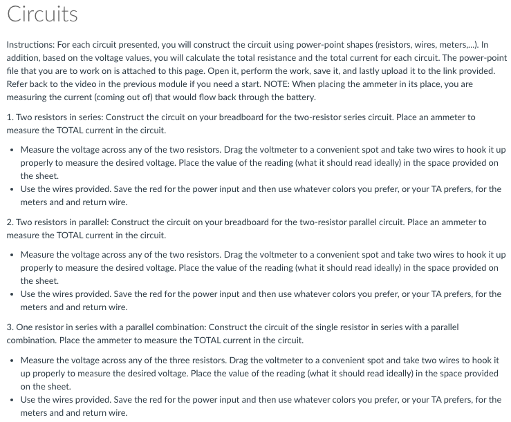 Solved Circuits Instructions: For each circuit presented, | Chegg.com