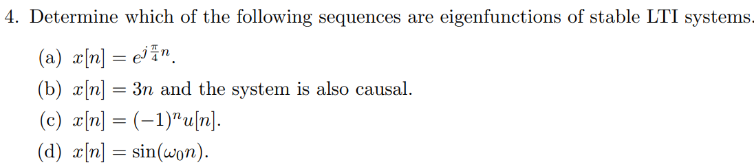 Solved 4. Determine which of the following sequences are | Chegg.com
