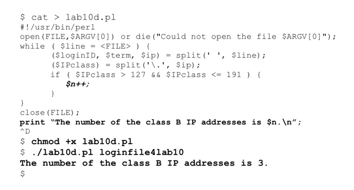 Solved Please use lab1Od.pl introduced in Lab 10 as a | Chegg.com