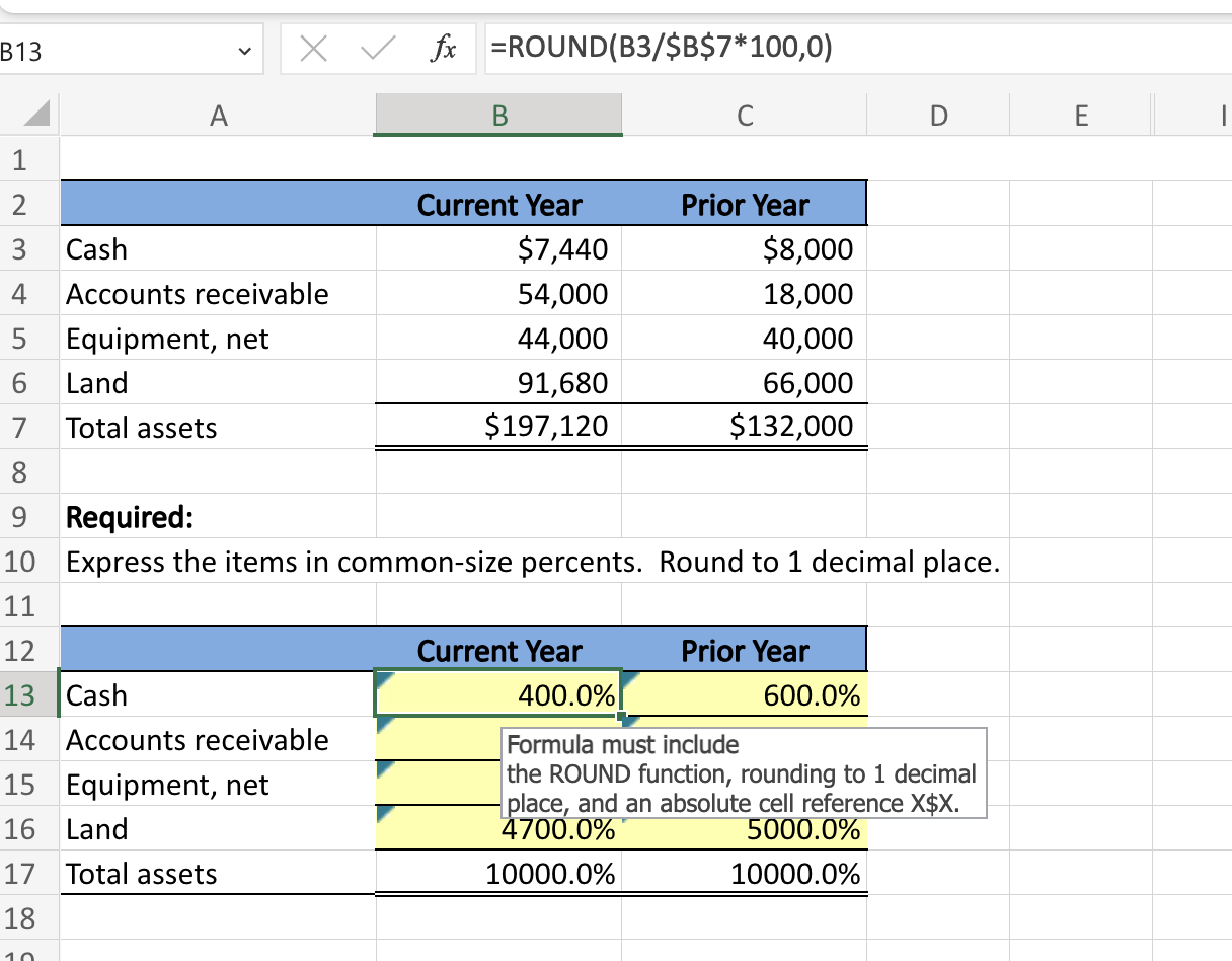 Solved Can you please, please provide me the correct formula | Chegg.com