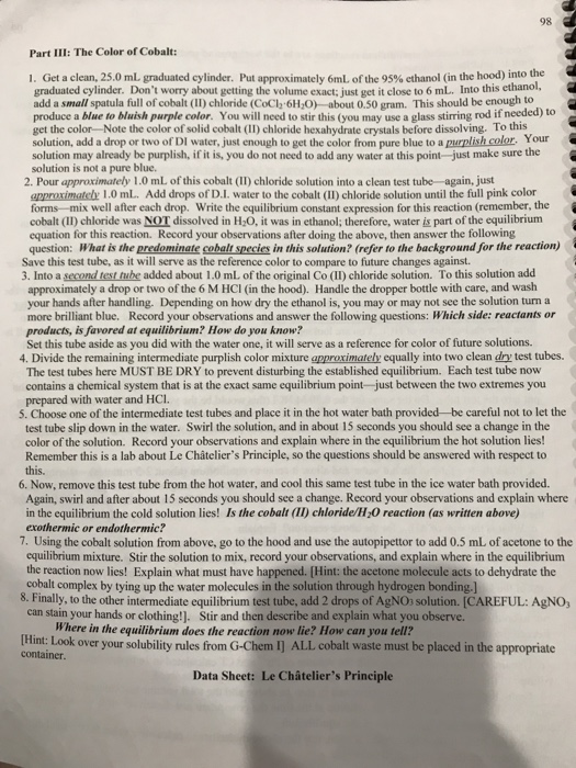 101 Calculate value se CSTC Part III: The Color of | Chegg.com