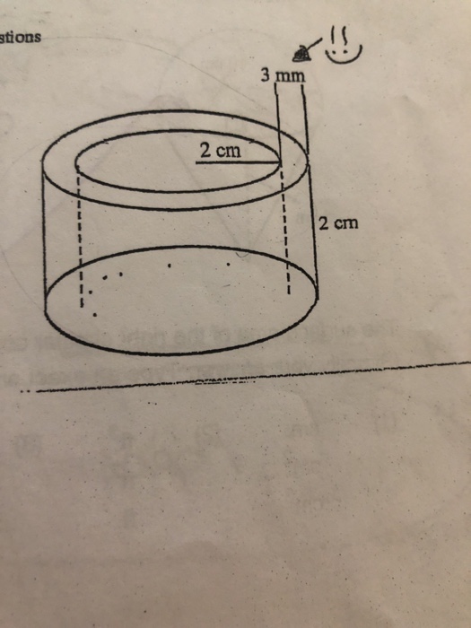 Solved The napkin ring pictured in the following figure is | Chegg.com