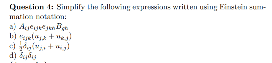 Solved Question 4: Simplify the following expressions | Chegg.com