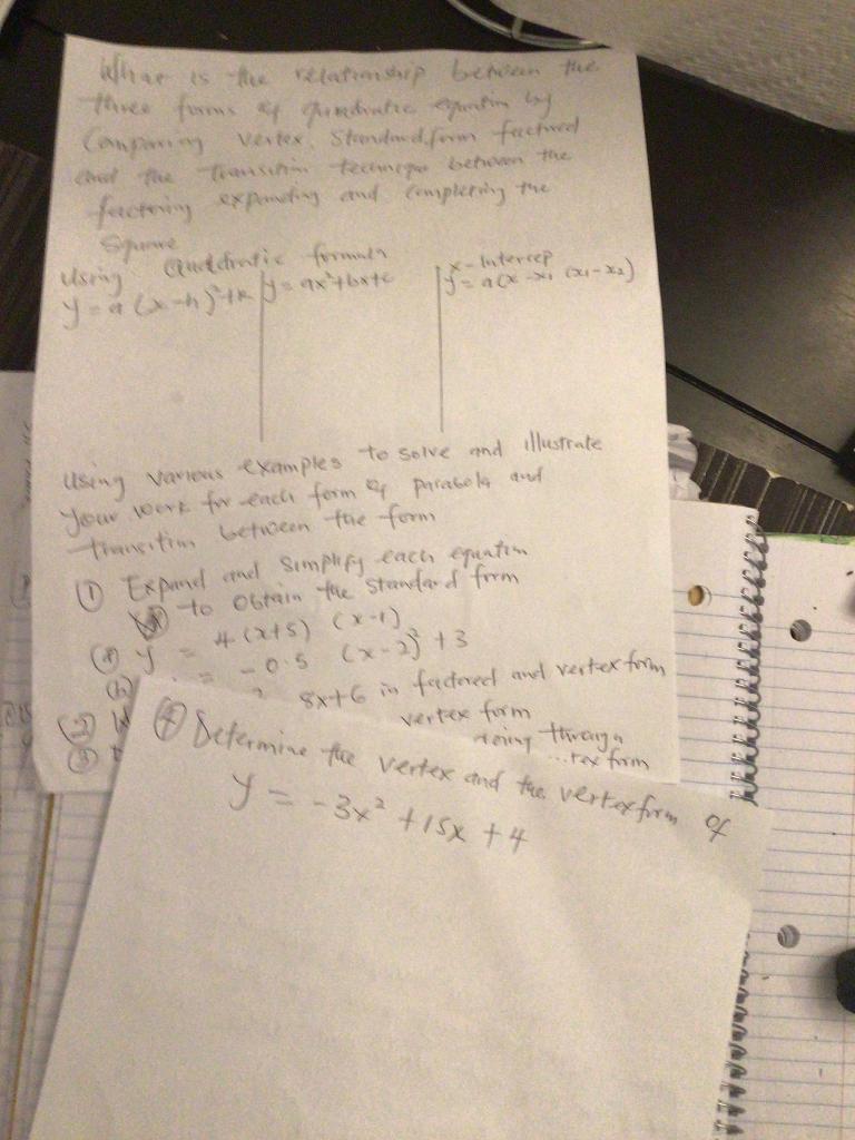 Solved solving the quadratics equation in standard ,factored | Chegg.com