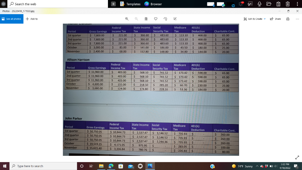 Templates Browser O O O Search the web Photos - | Chegg.com