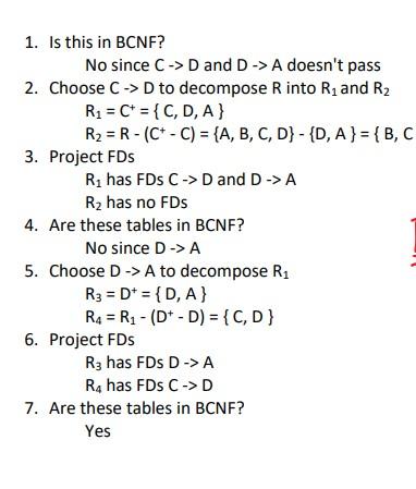 Solved This about bcnf: I understand determine bcnf and I | Chegg.com
