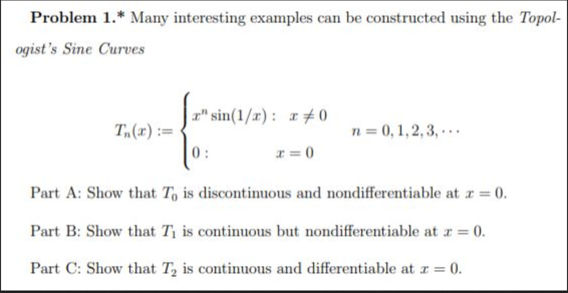 Solved Problem 1.* Many interesting examples can be | Chegg.com
