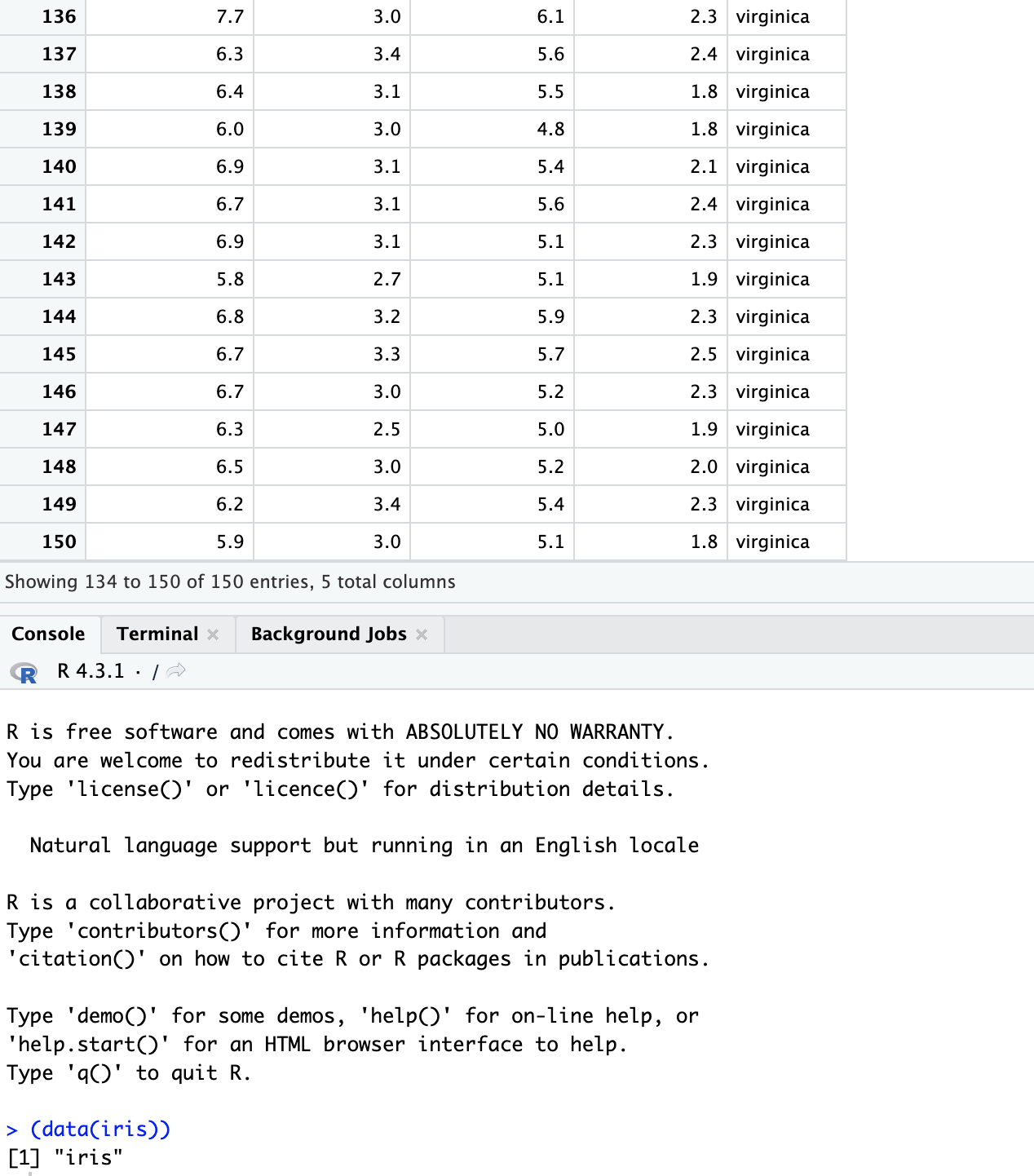 Solved Answer each question using RStudioPart 1: Data | Chegg.com
