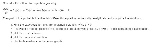 Solved Consider the differential equation given by | Chegg.com