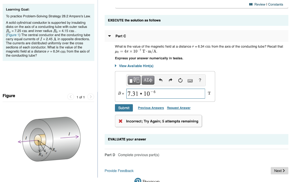 Solved A Review Constants EXECUTE the solution as follows | Chegg.com