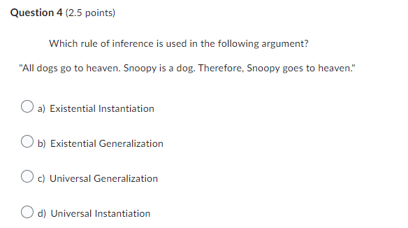 Solved Which rule of inference is used in the following | Chegg.com