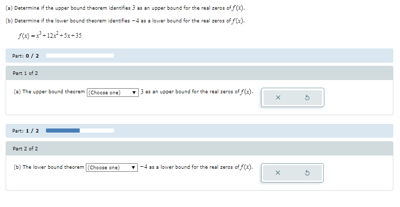 (a) Determine if the upper bound theorem identifies 3 | Chegg.com