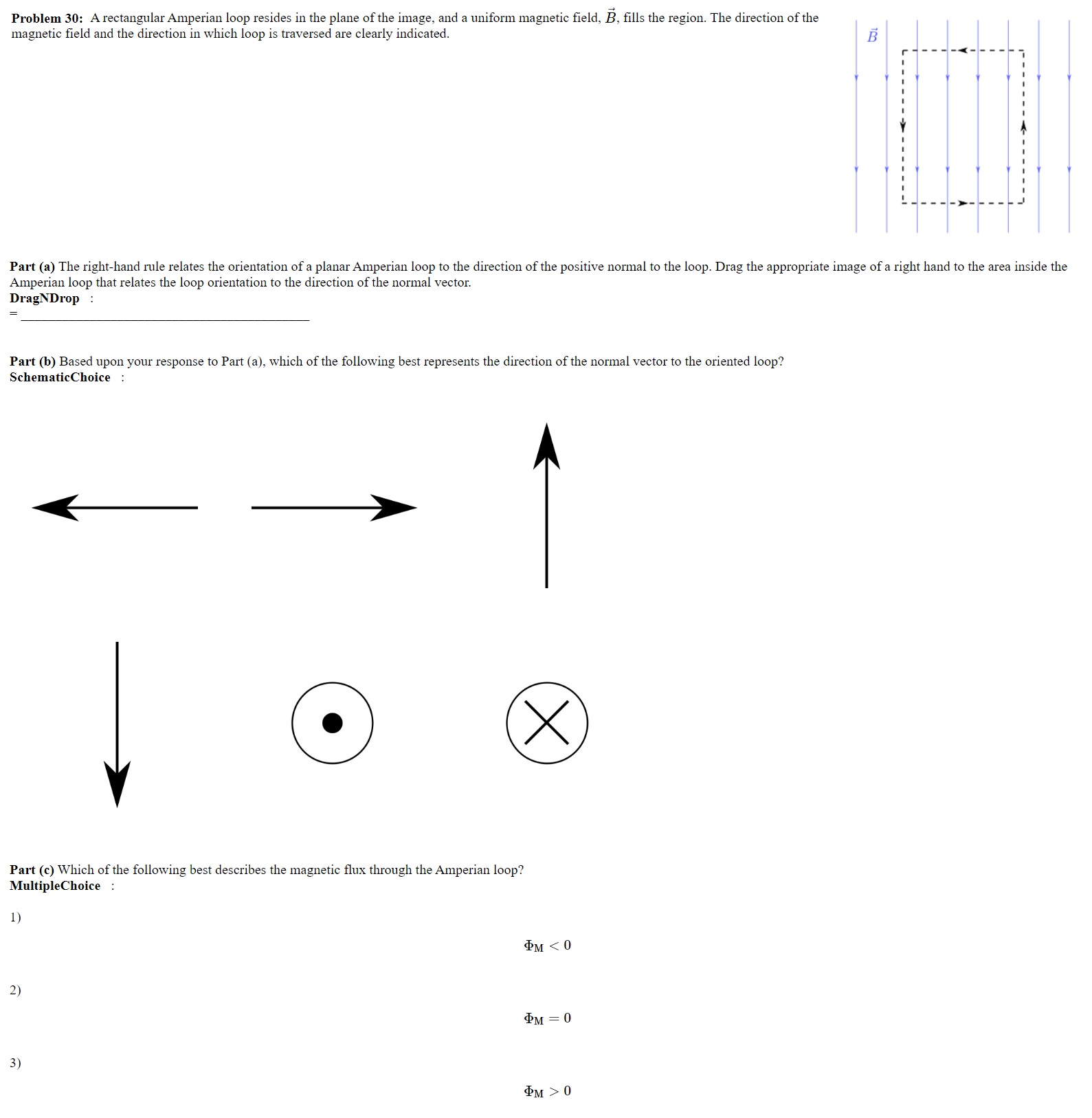 Solved Problem 30: A rectangular Amperian loop resides in | Chegg.com