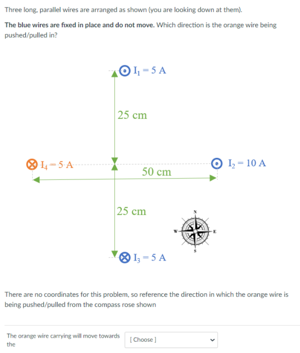 Solved Three long, parallel wires are arranged as shown (you | Chegg.com