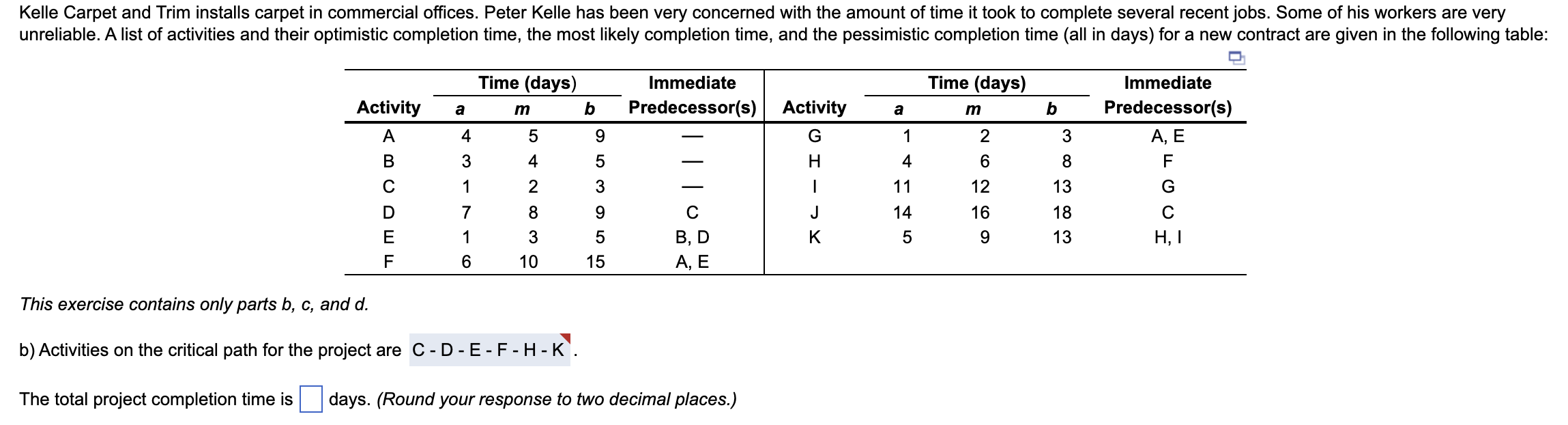 Solved This exercise contains only parts b, c, and | Chegg.com