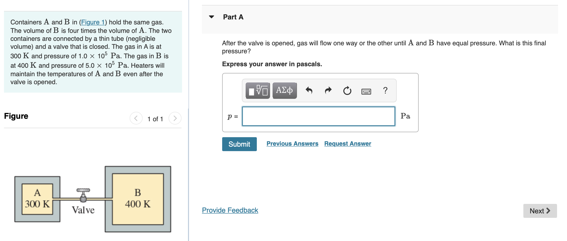 Solved Part A Containers A and B in (Figure 1) hold the same | Chegg.com