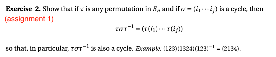 Solved K = {1,(12)(34),(13) (24), (14)(23)} Exercise 2. | Chegg.com