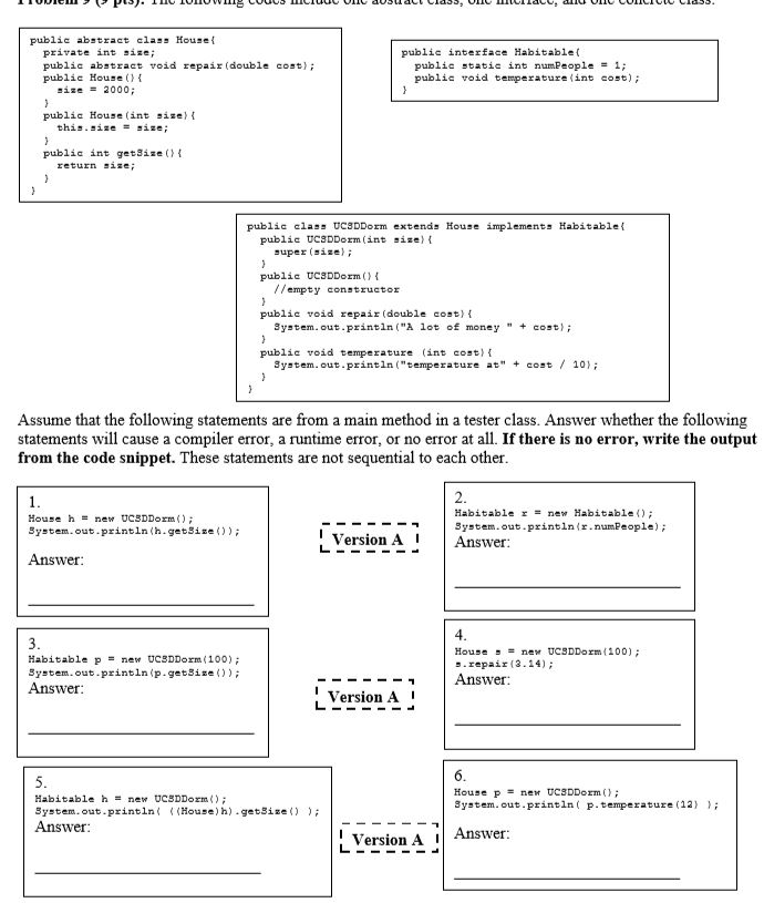 Solved public abstract class House private int size public | Chegg.com