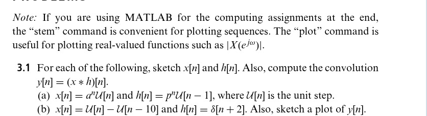 Solved Note: If ﻿you are using MATLAB for the computing | Chegg.com